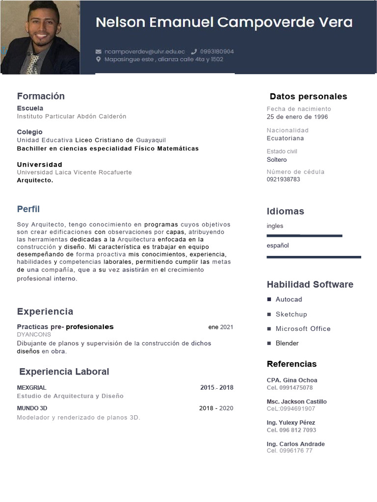 Nelson Campoverde - CV | PDF