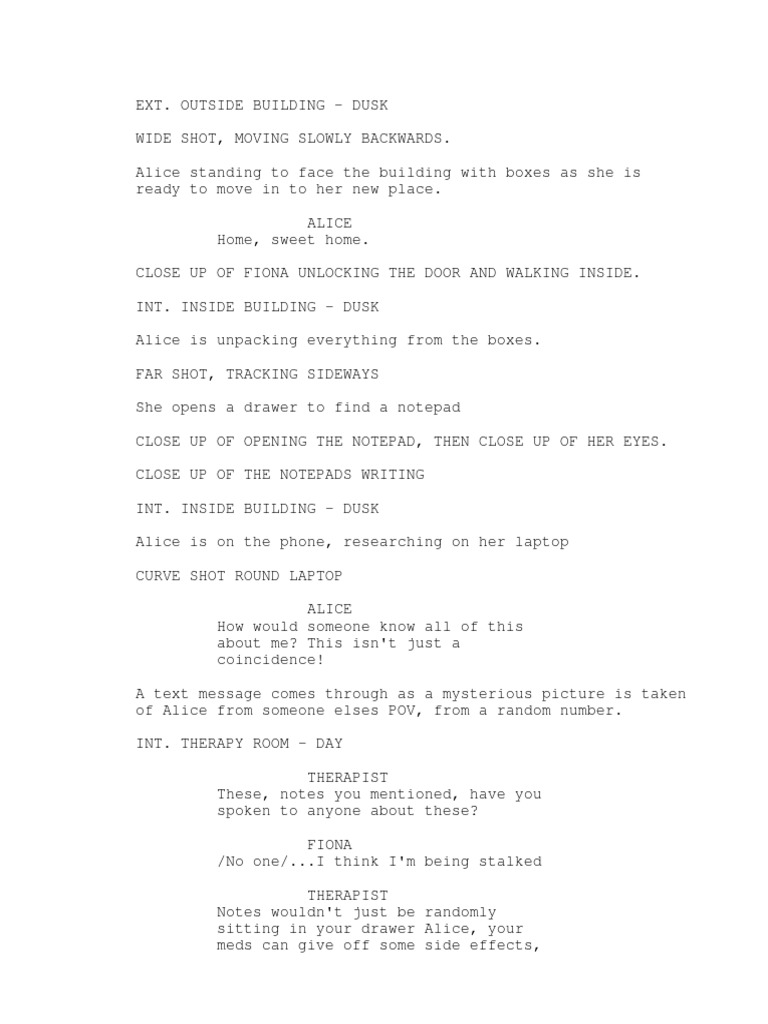 Script My Project | PDF