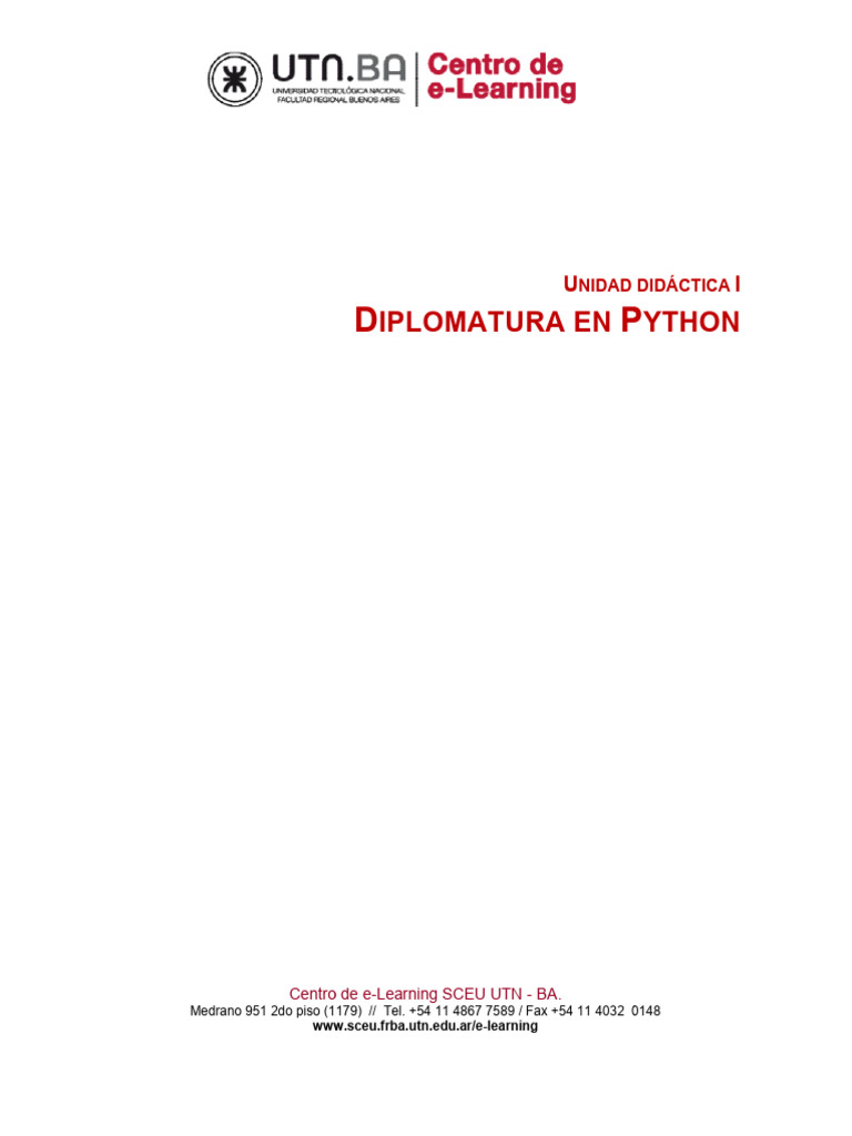 Unidad-1-Python-Inicial | PDF | Python (lenguaje de programación) | Compilador
