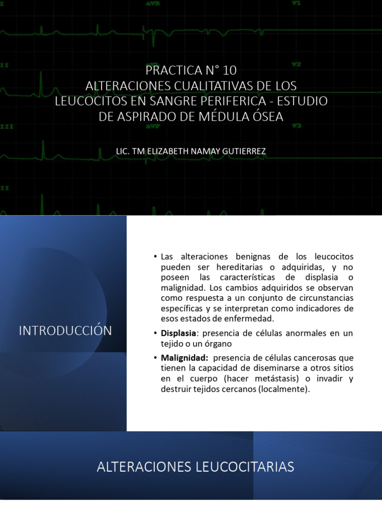 Practica 10 Alteraciones Leucocitarias | PDF | Leucocito | Especialidades Medicas