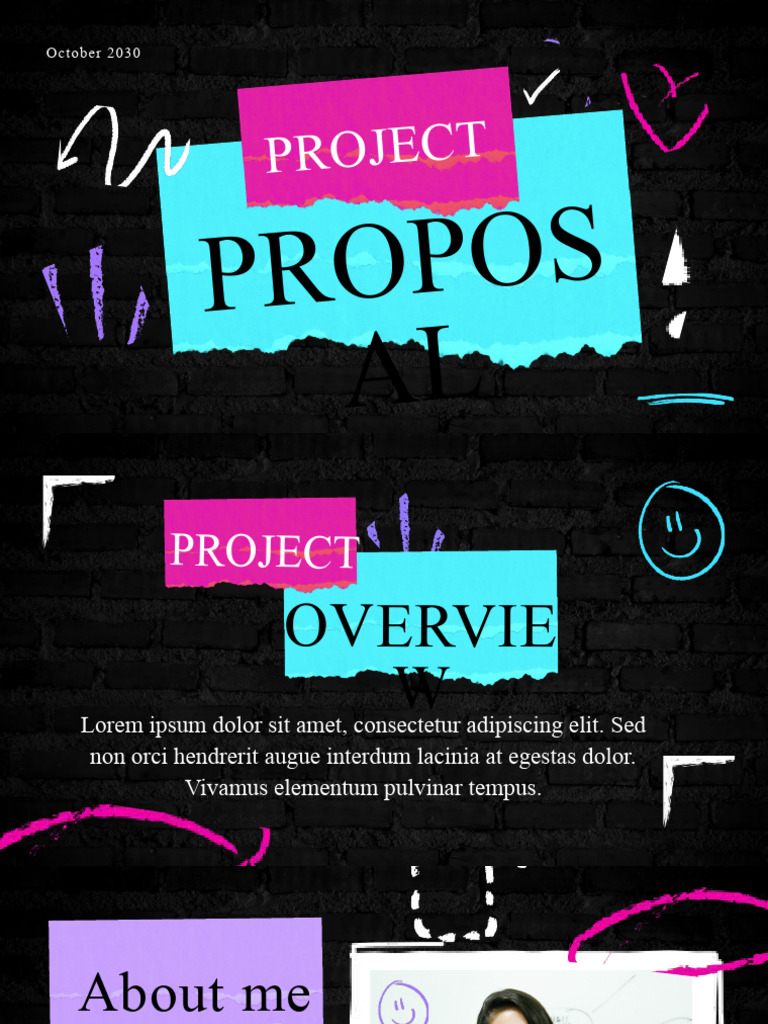 Pink and Black Doodle Scribble Project Proposal Presentation | PDF