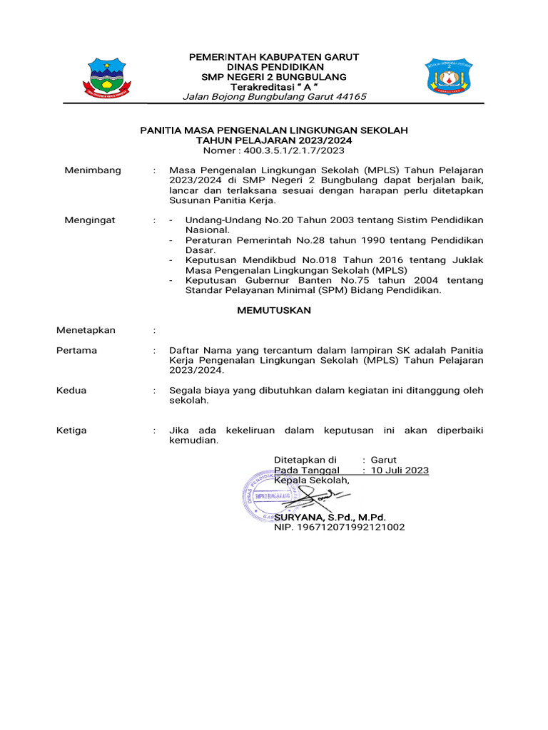 SK MPLS 2023-2024 | PDF