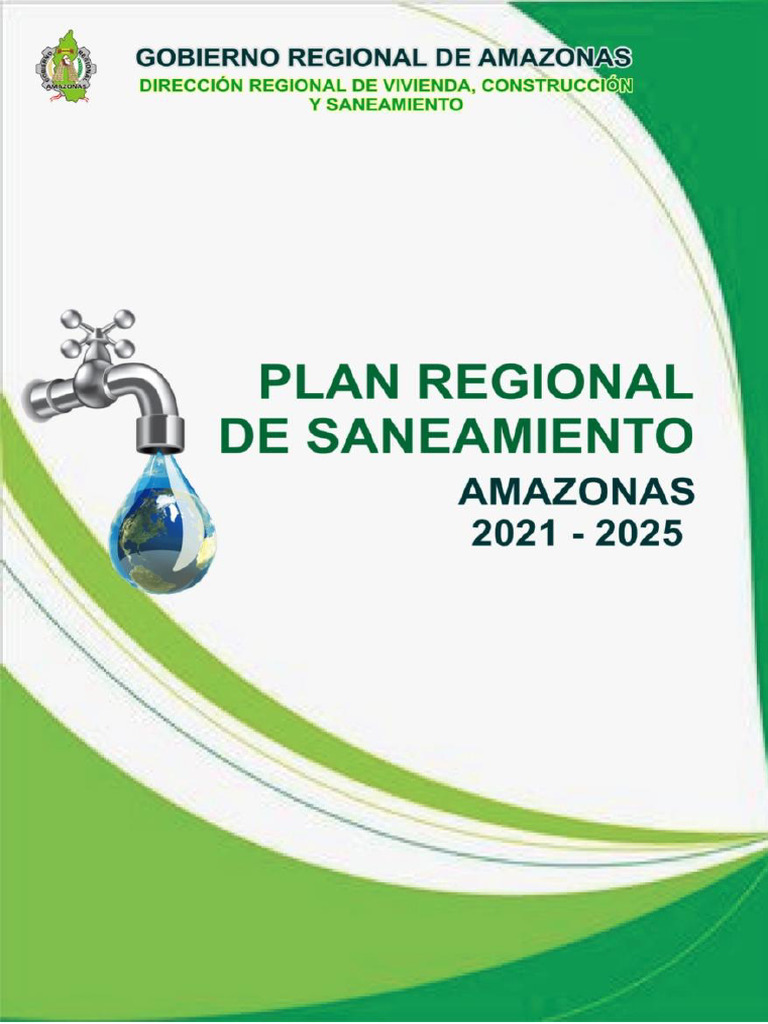 Plan Regional de Saneamiento 2021 - 2025 PDF | PDF | Saneamiento | Agua