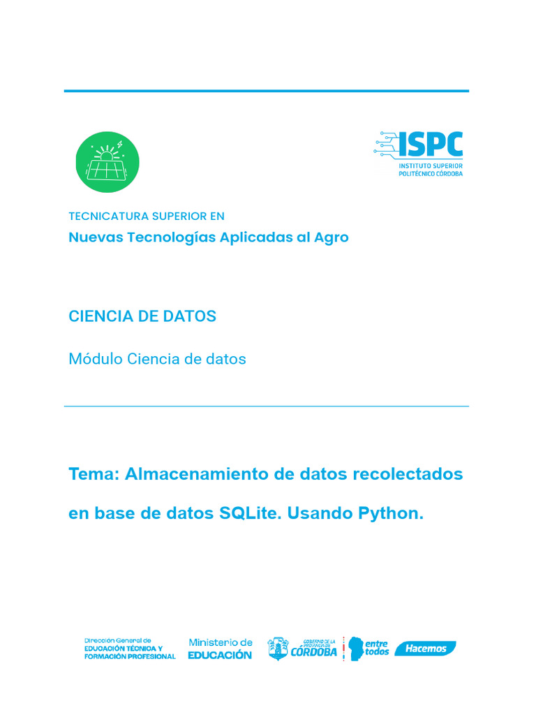 Ciencia de Datos - Práctico - 06 - Almacenamiento en SQLite | PDF | SQL | Bases de datos