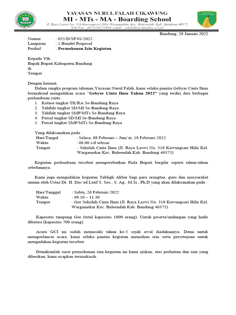 Surat Pemberitahuan | PDF