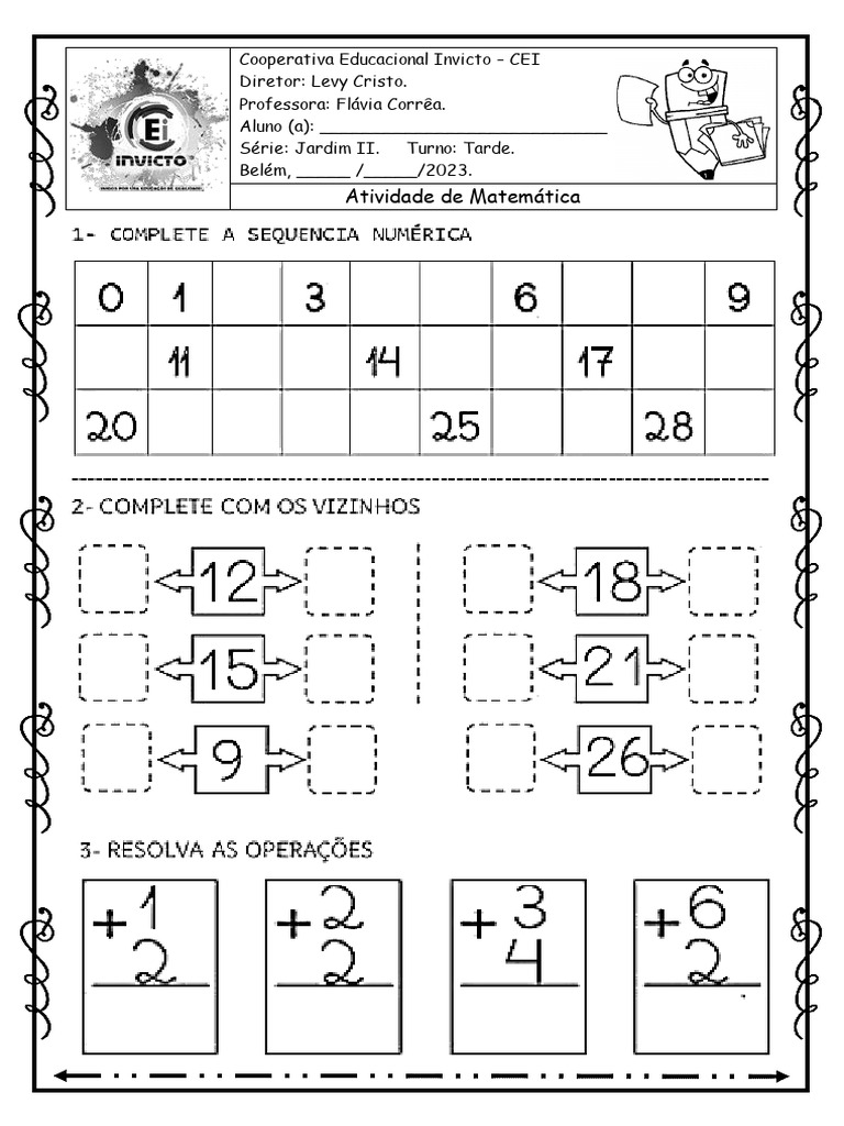 Atividade Jardim II Flavia | PDF