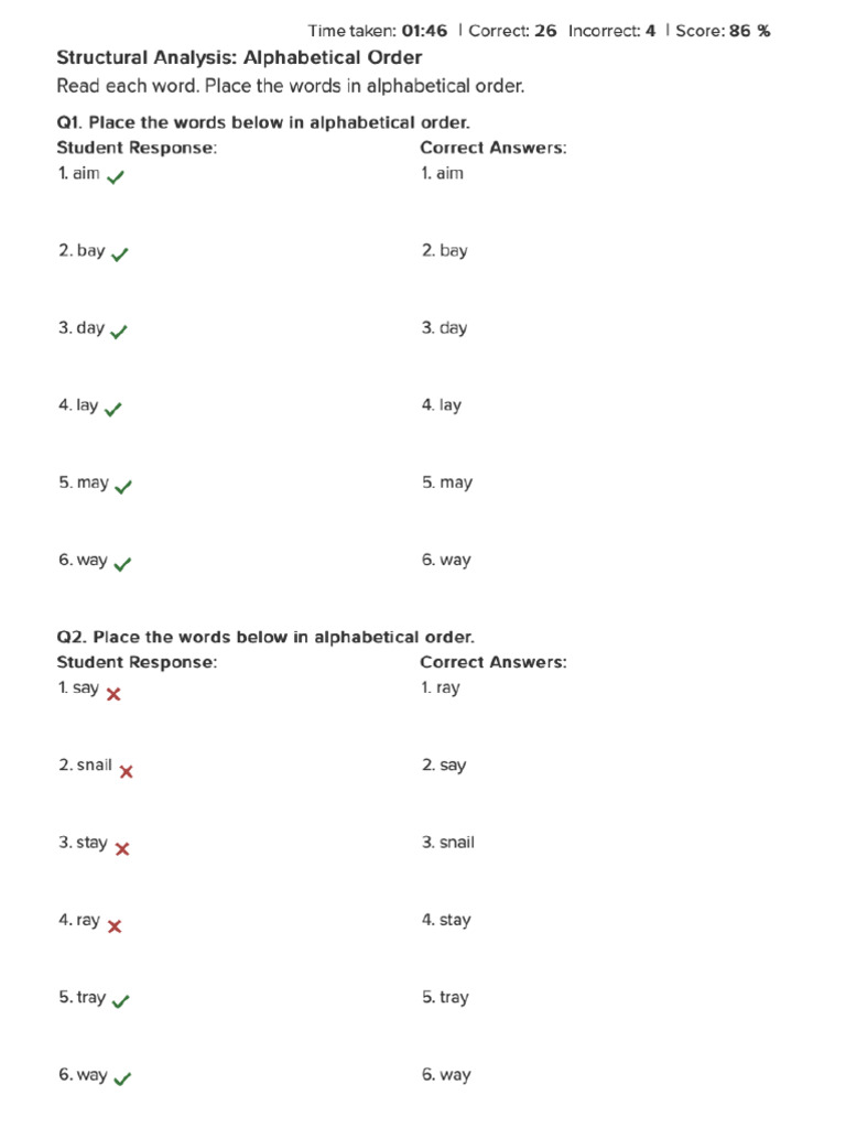Structural Analysis_ Alphabetical Order Activity | PDF