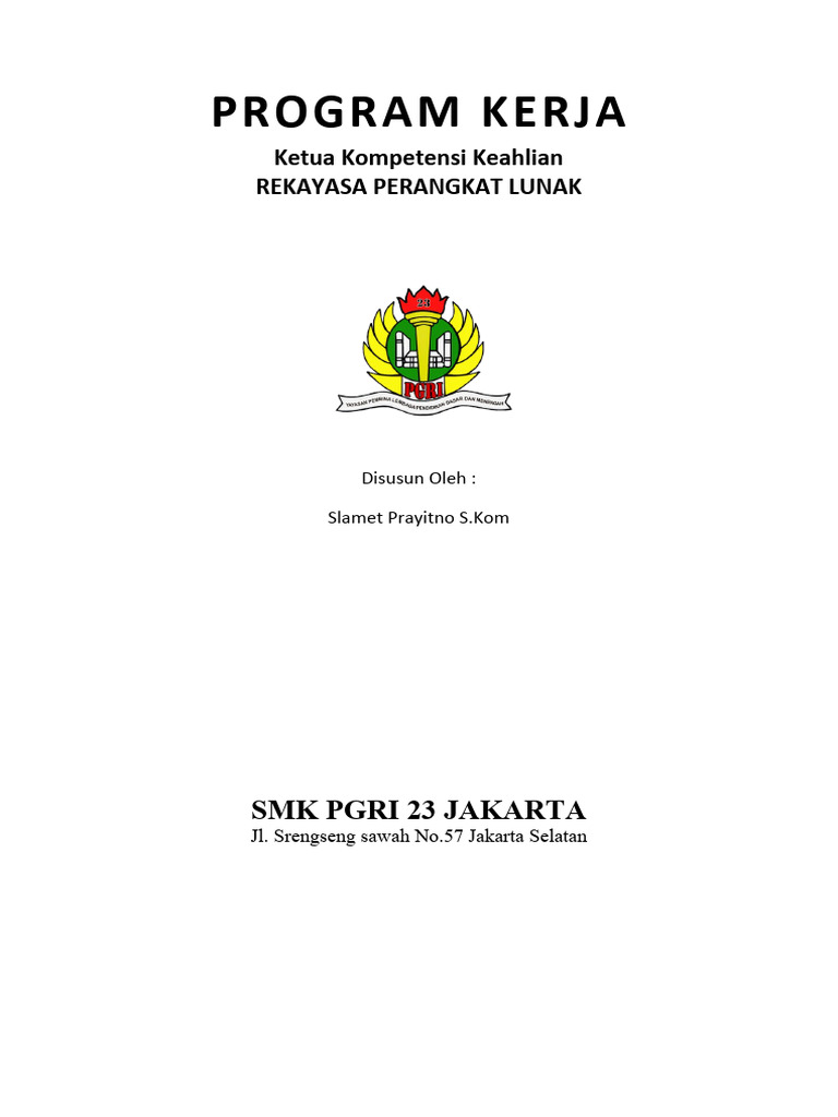 Program - Kerja - Kajur - RPL Pgri 23 | PDF