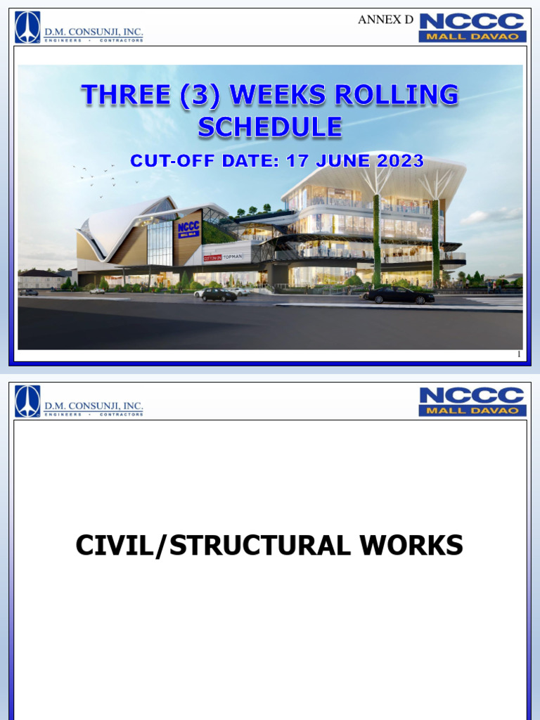 Dmci 3wk Schedule (as of 17jun23) | PDF | Building Technology ...
