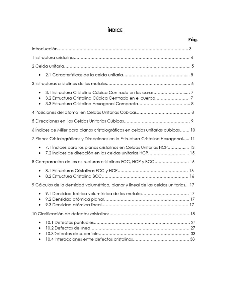 Estructura Cristalina | PDF