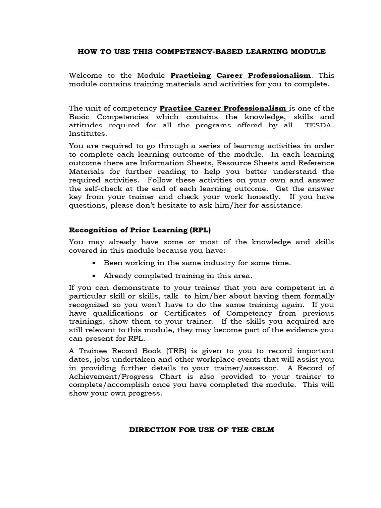 Practice Career Professionalism | PDF | Goal | Socialization