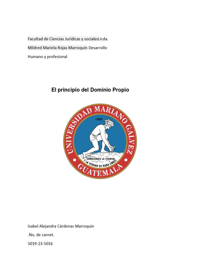 Principio de Dominio Propio y Humildad | PDF | Pensamiento | Sabiduría
