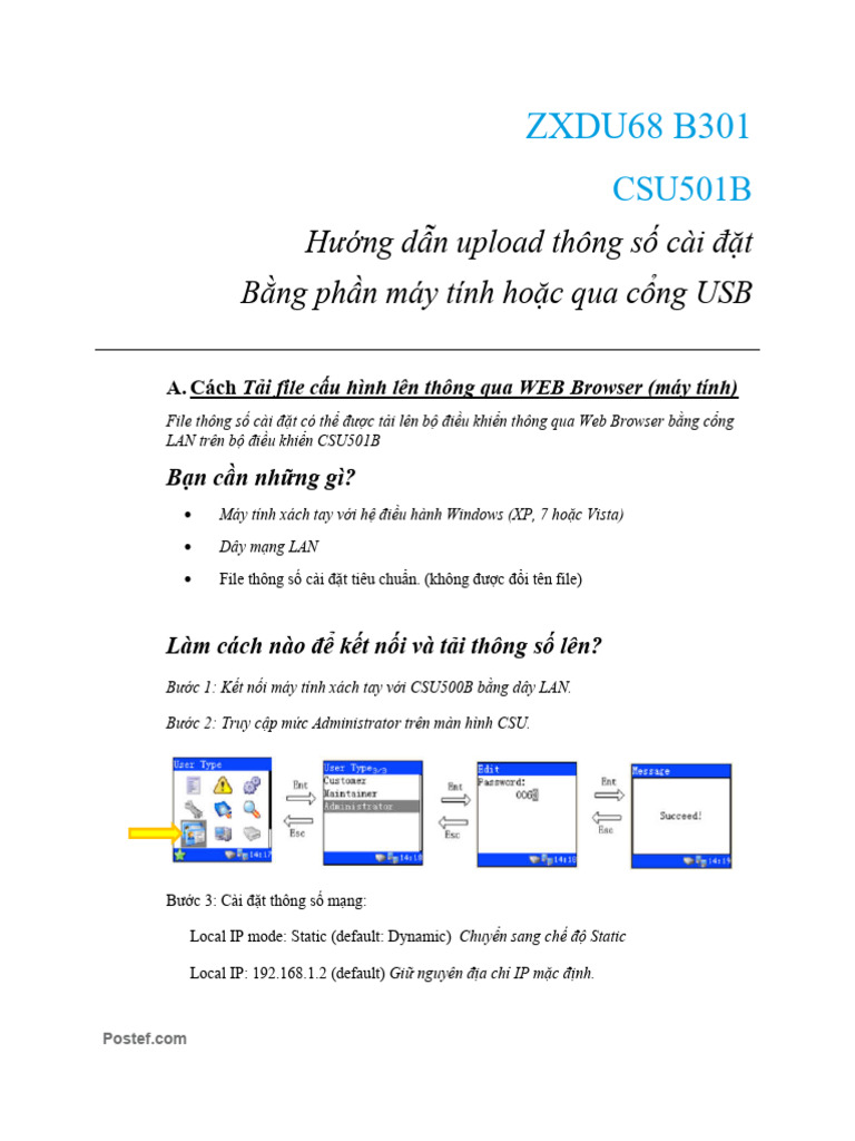 Hướng Dẫn Upload File Cấu Hình-ZXDU68 B301 - RV1.1 -VN | PDF