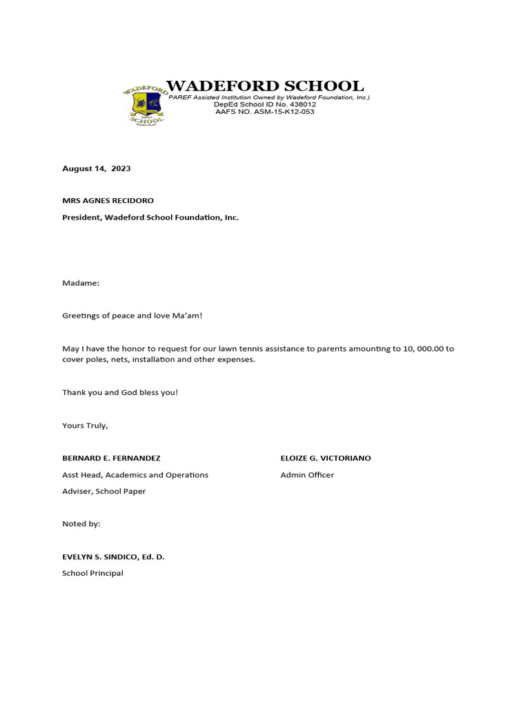 Consent Letter | Download Free PDF | Teachers