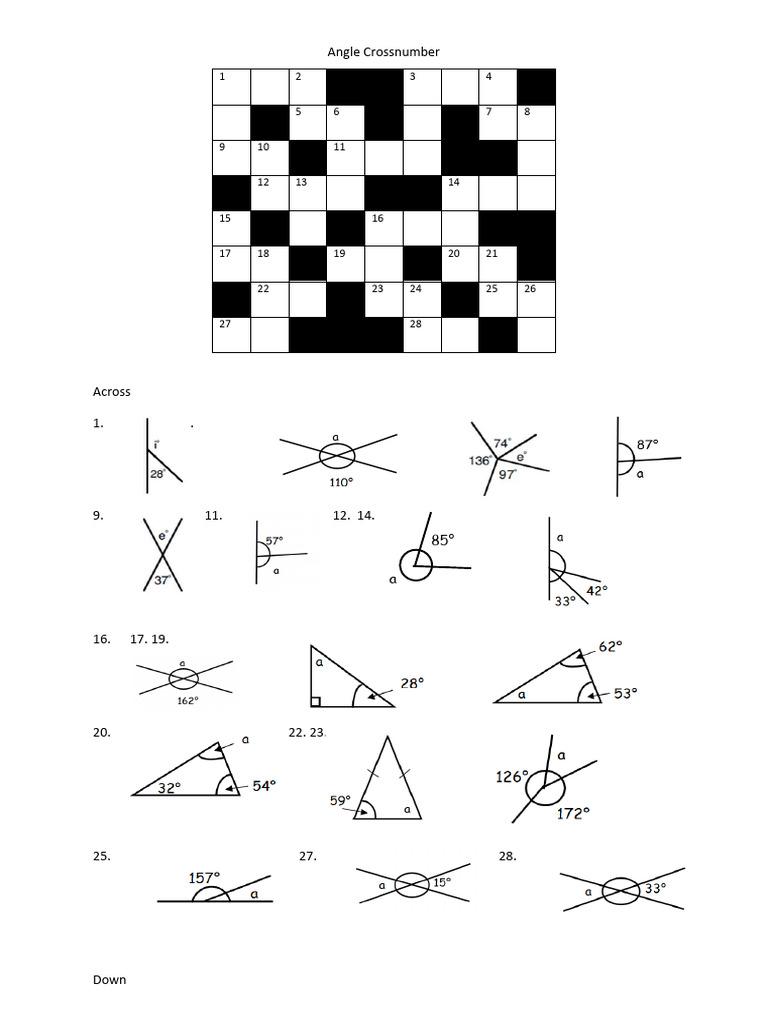 Angles Cross Number | PDF