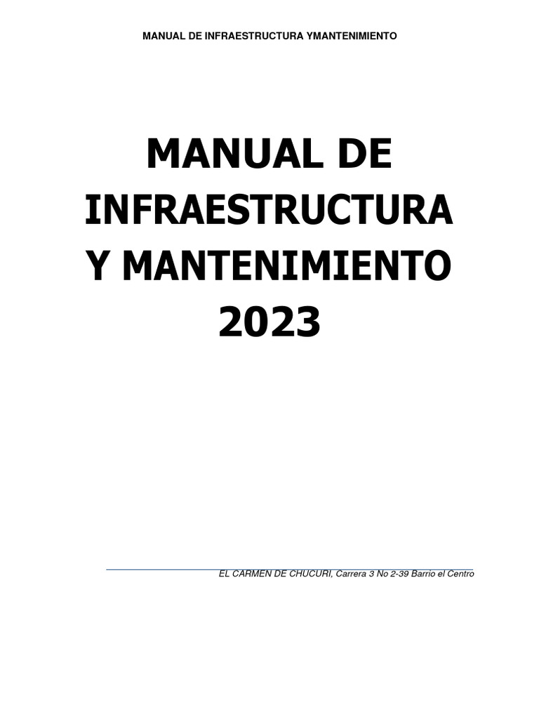 Manual de Infraestructura y Mantenimiento | PDF | Infraestructura | Informática
