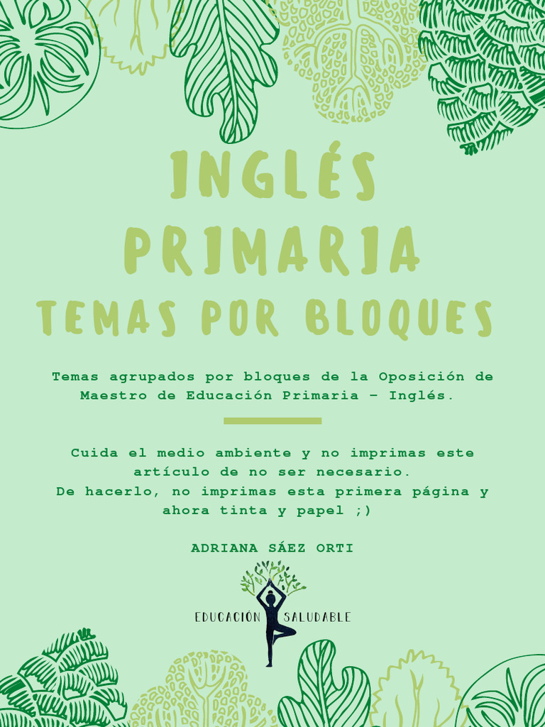 Inglés Primaria: Temas Por Bloques | PDF | Plan de estudios | Comunicación