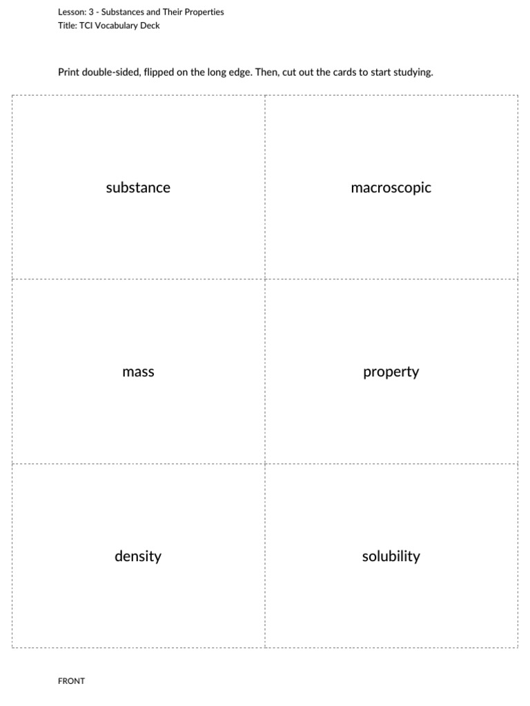 TCI Vocabulary Deck | PDF