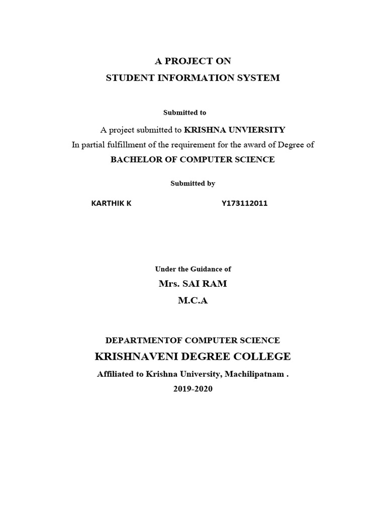 Karthik K Pdf Databases My Sql