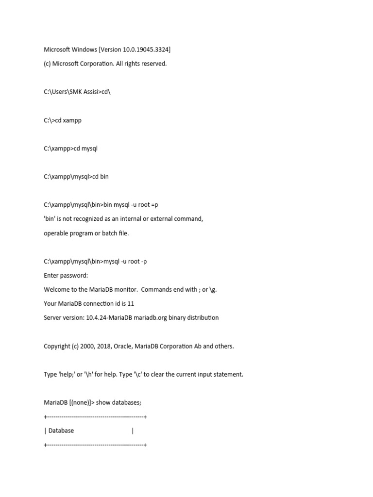 Tugas CMD | PDF | My Sql | Computing