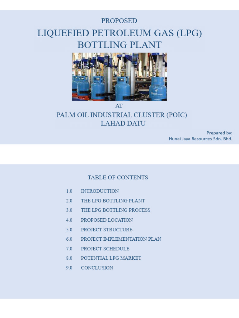 Proposed LPG Bottling Plant at POIC Lahad Datu | PDF | Liquefied ...