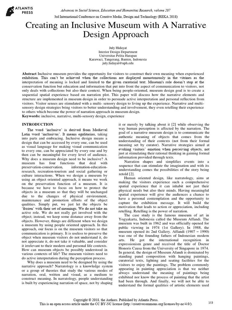 Creating An Inclusive Museum With A Narrative Design Approach | PDF ...