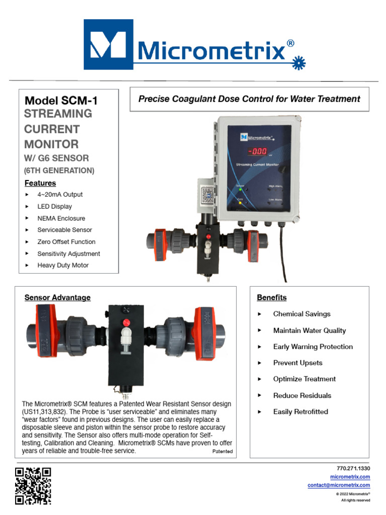 SCM1 Data Sheet 0522M | PDF | Sensor | Flow Measurement