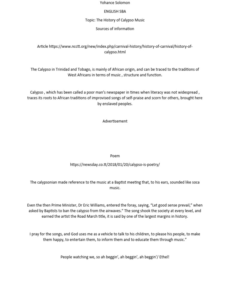English Sba | PDF | Art