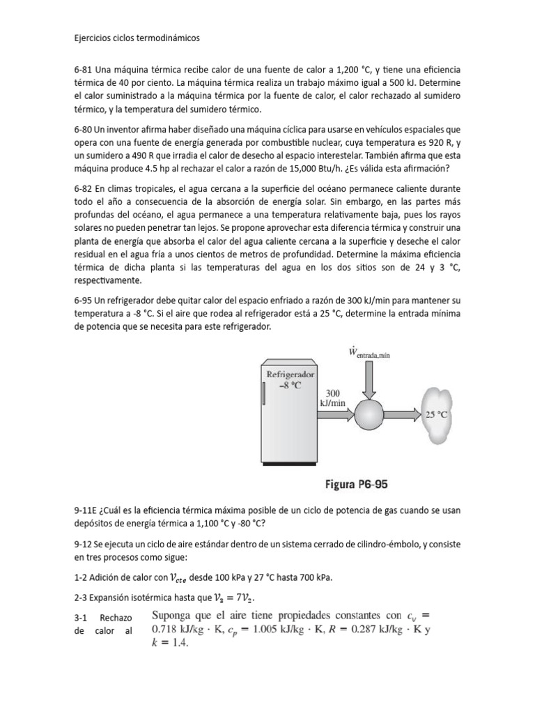 Ciclos Termodinámicos | PDF