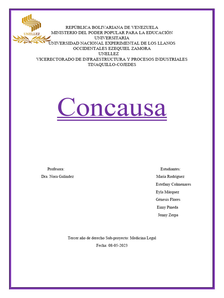 Causa y Concausa | PDF | Lesión | Embolia