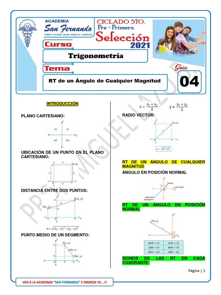 Guia N4A RT de Un Angulo de Cualquier Magnitud | PDF