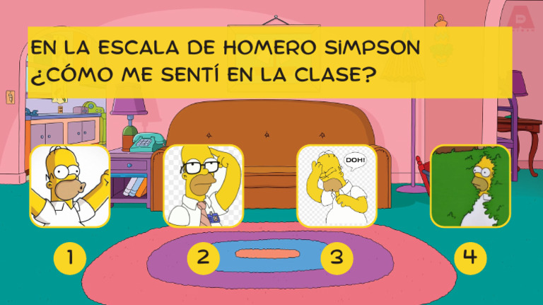 ¿En La Escala de Homero Simpson Cómo Me Sentí en La Clase | PDF