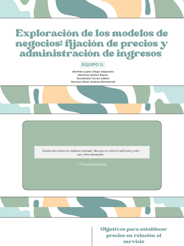 Exploración de Los Modelos de Negocios: Fijación de Precios y Administración de Ingresos | PDF ...