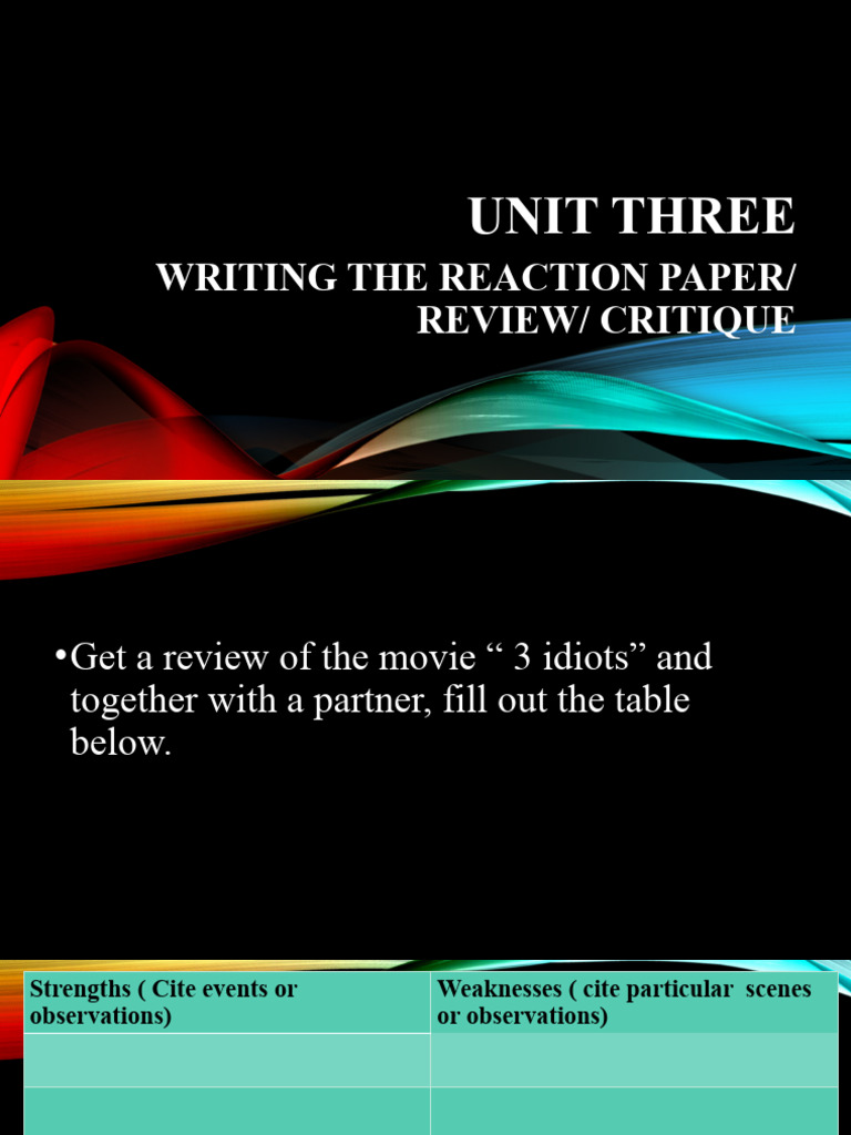 Iii Reaction-Paper | PDF | Methodology | Discourse