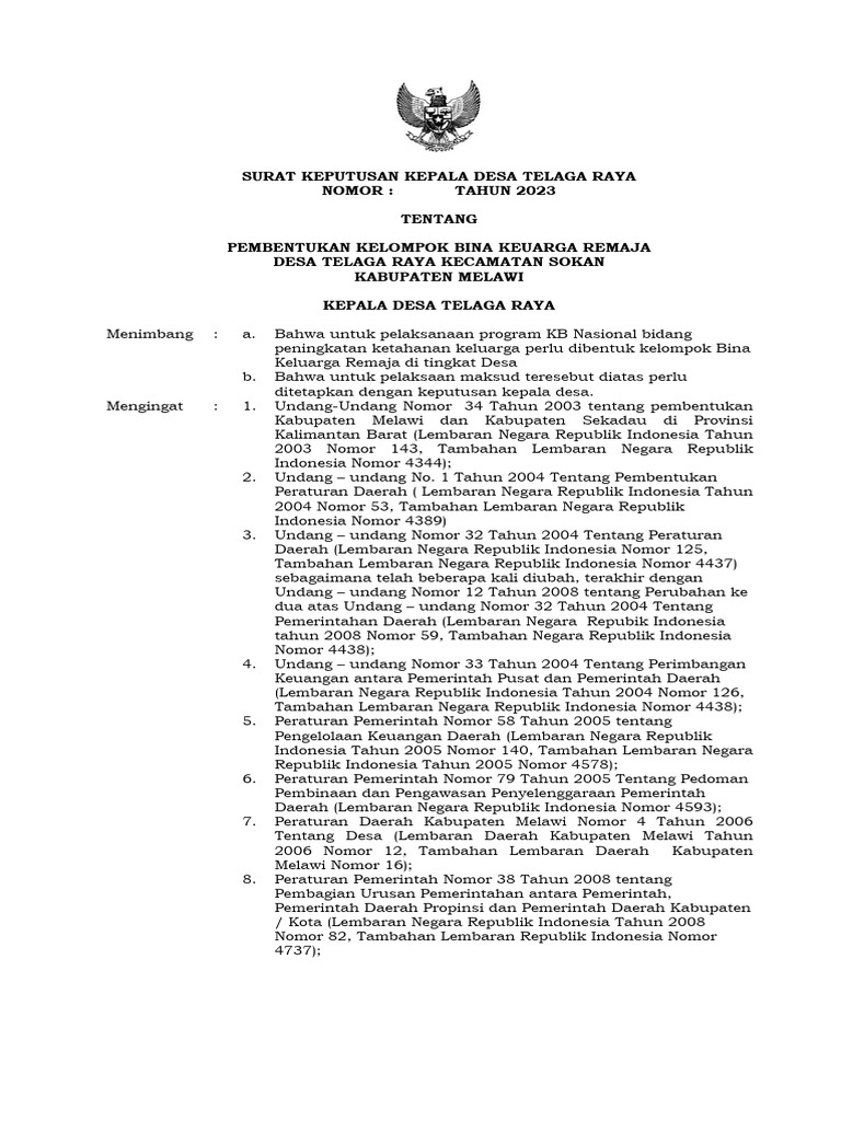 SK BKR Telaga Raya | PDF