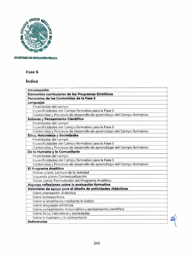 FASE 5 PROGRAMA SINTÉTICO Anexo Acuerdo 08 08 23 PDF | PDF