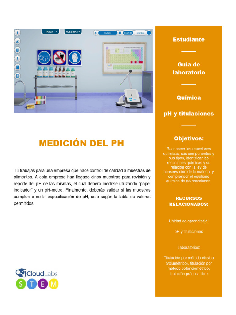 QI_Lab. 2_Medición del pH - estudiante | PDF | Valoración | Química