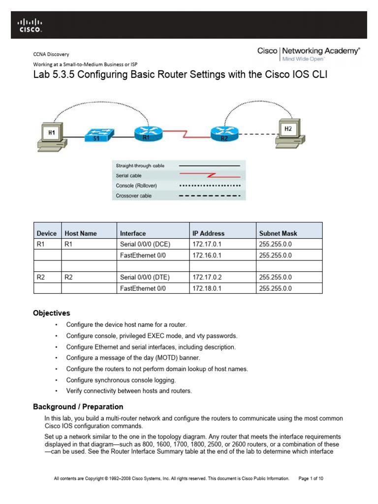 Lab5 3 5 | PDF | Router (Computing) | Computer Network