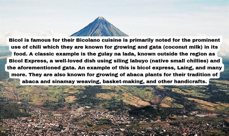 Bicol Is Famous For Their Bicolano Cuisine Is Primarily Noted For The ...