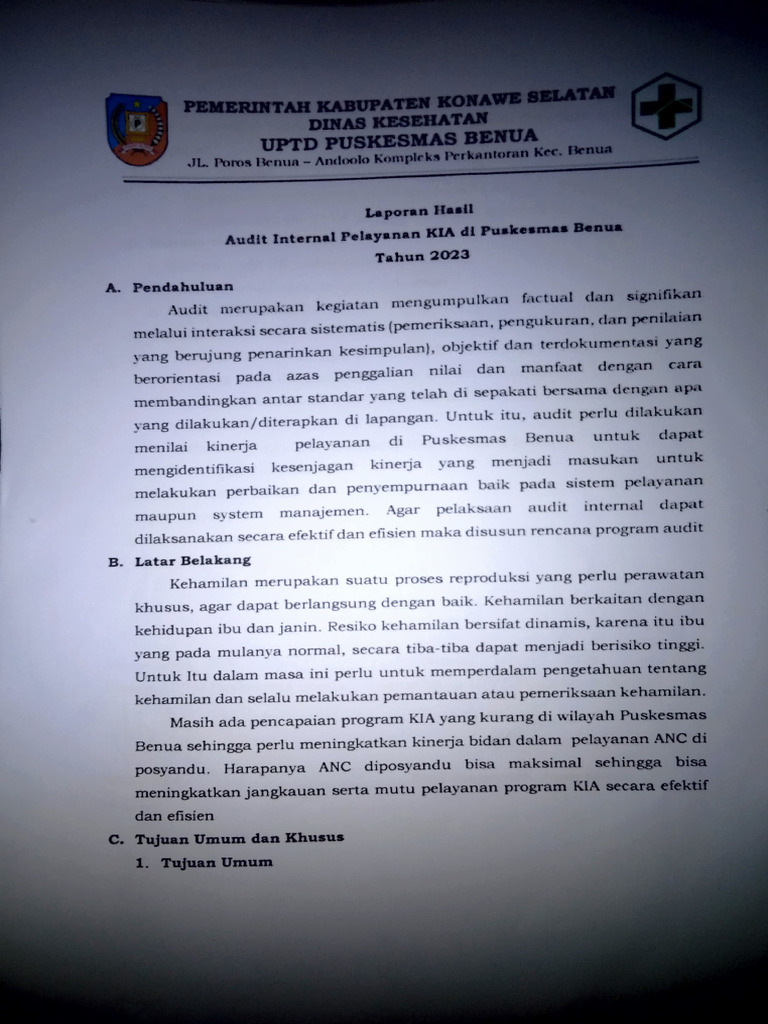 1.6.3 Ep 3 Laporan Hasil Audit Internal | PDF
