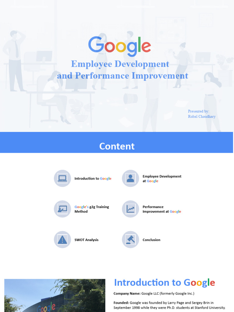 Google Employee Development Overview | PDF | Alphabet Inc. | Business