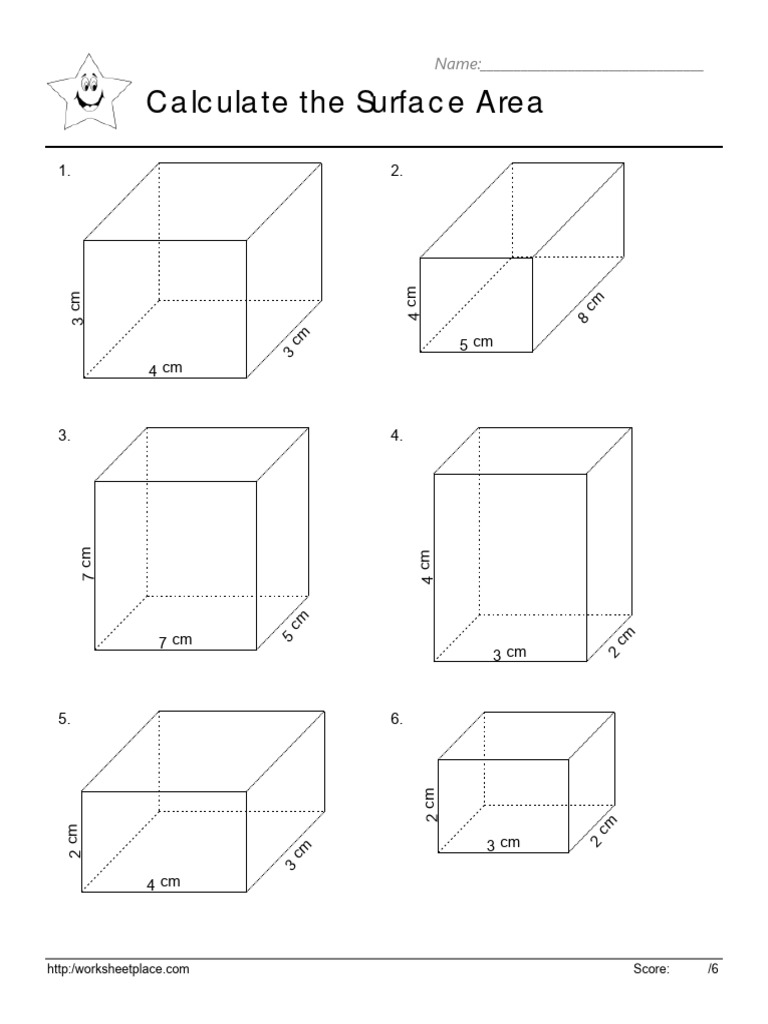 Rec Prism Calc Surface-Area-Work-3 | PDF | Home & Garden