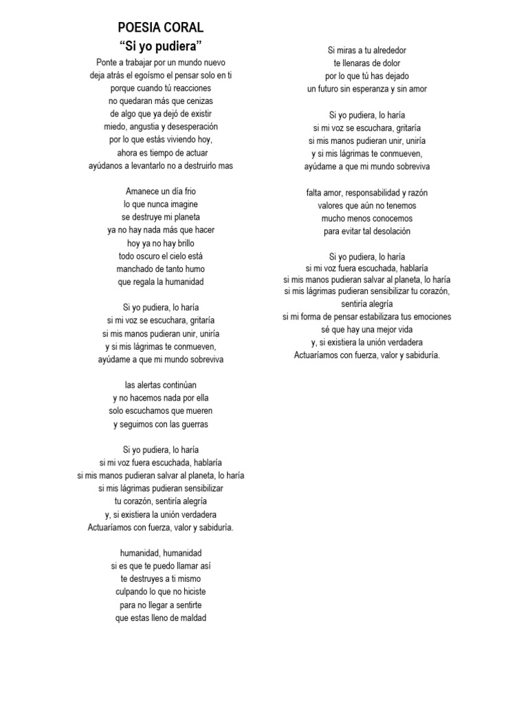 Si Yo Pudiera | PDF | Amor