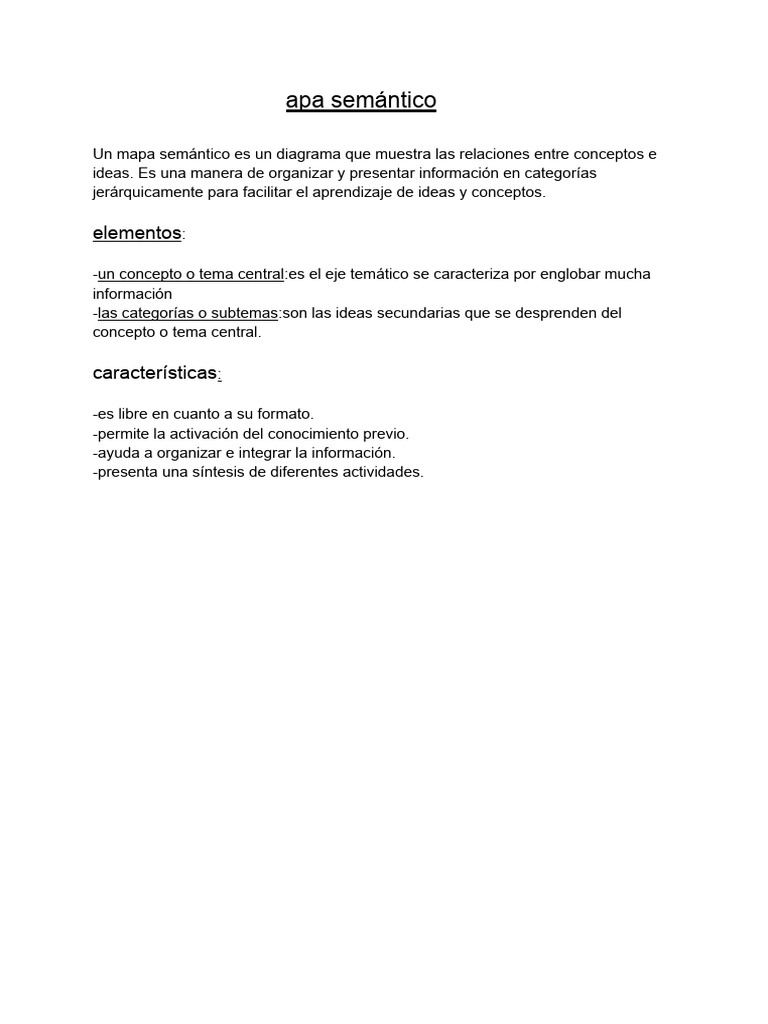 Mapa Semántico | PDF