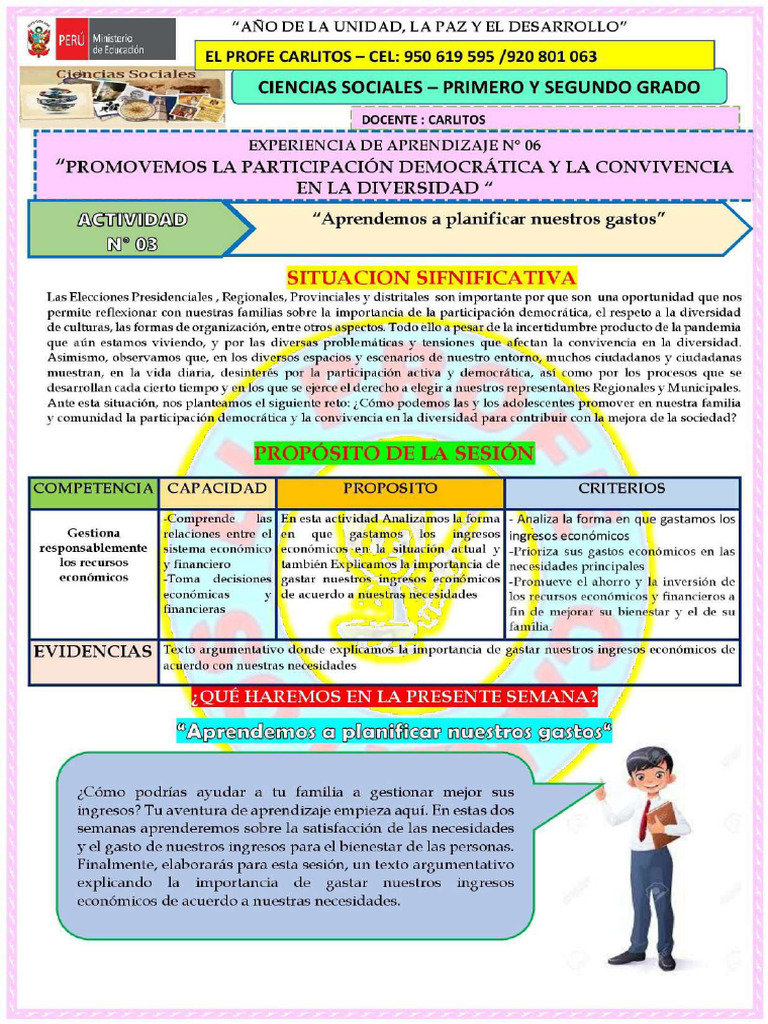 Actividad 03 - 1ero y 2do - Ciencias Sociales - 00001 | PDF