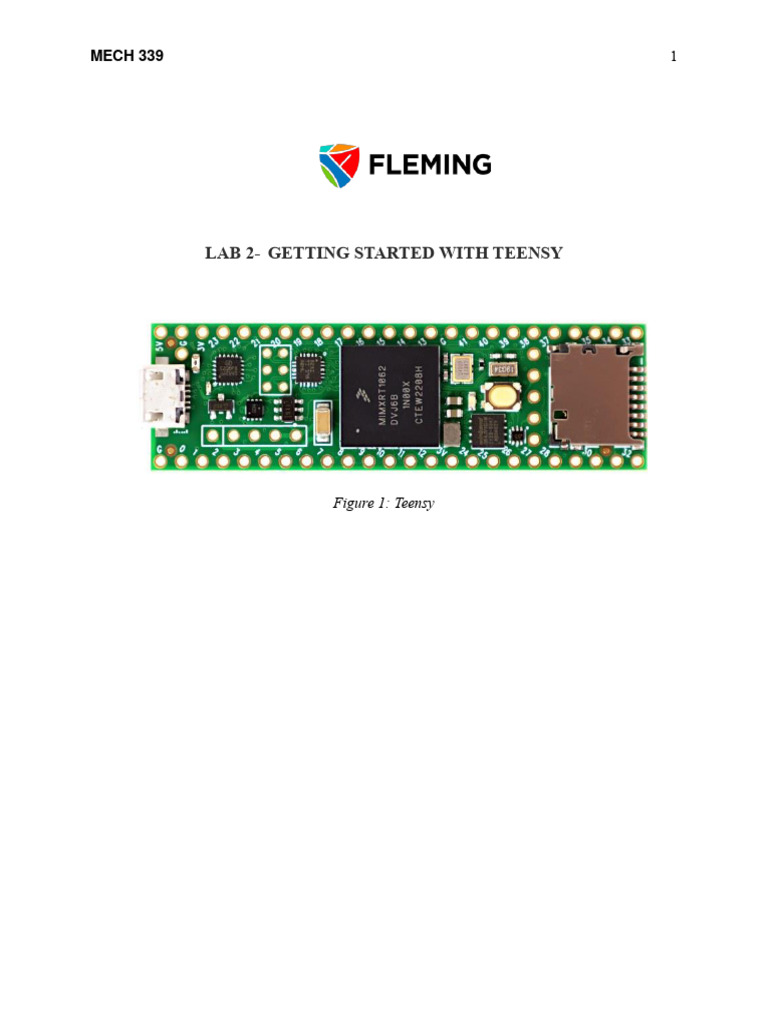 MECH 339 - Lab 2 - Getting Started With Teensy | PDF | Arduino | Installation (Computer Programs)