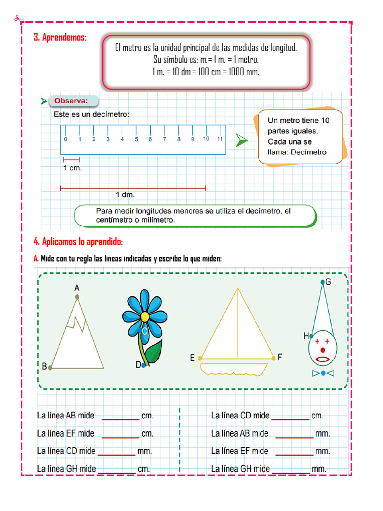 Matematicas Medidas de Longitud | PDF