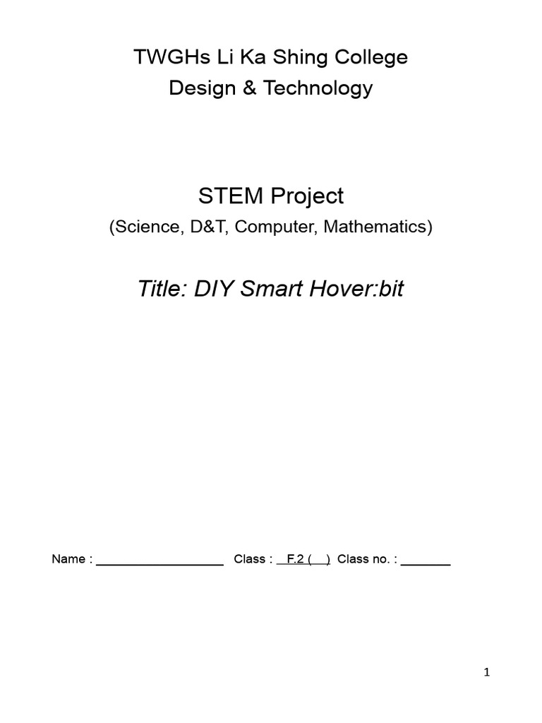 22-23 F2 STEM Project Hoverbit Portfolio Part1 副本 | PDF | Manufactured ...