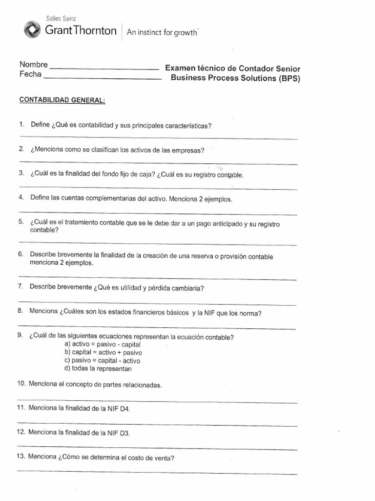 Examen BPS Contador Senior | PDF Examen BPS Contador Senior | PDF