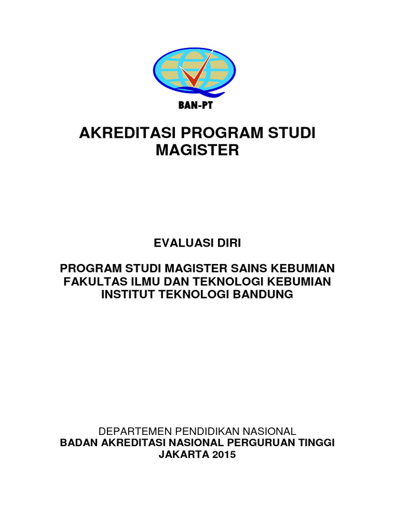 Evaluasi Diri Mister Ilmu Kebumian ITB | PDF